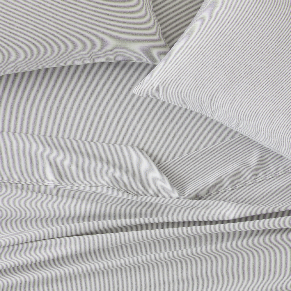 Phoenix Grey Stripe Printed Sheet Set | Adairs