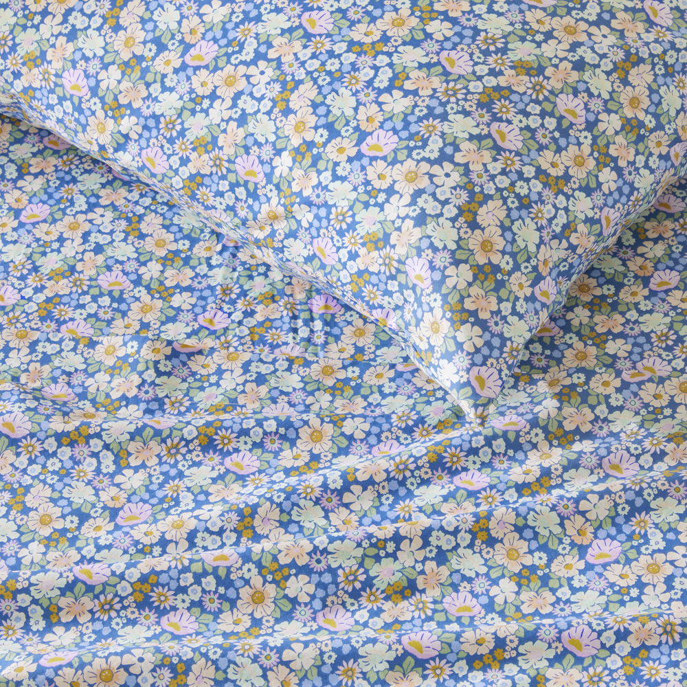 Summer Brights Libertine Blue Printed Sheet Set | Adairs