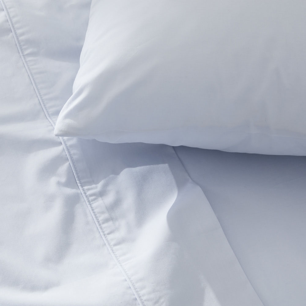 Fresh Cotton Percale Ice Blue Sheet Set | Adairs