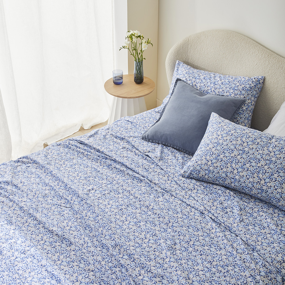 Libertine French Blue Printed Sheet Set | Adairs