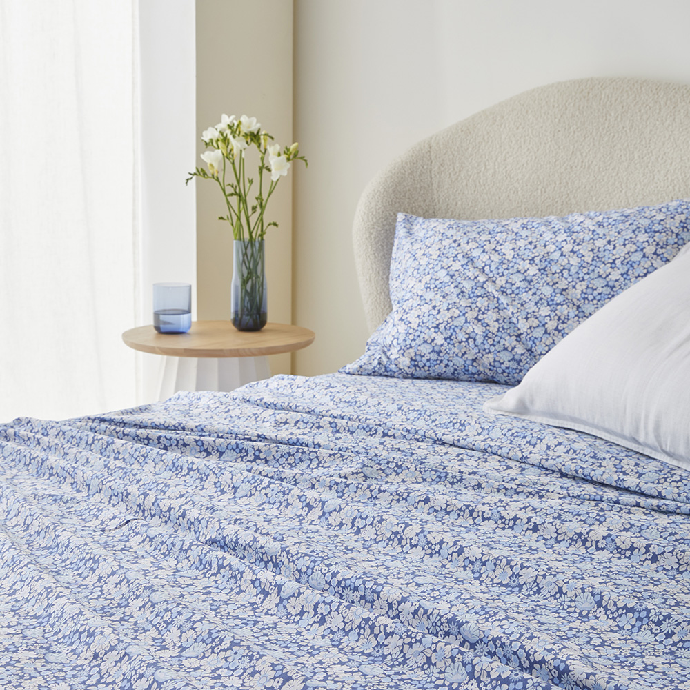 Libertine French Blue Printed Sheet Set | Adairs