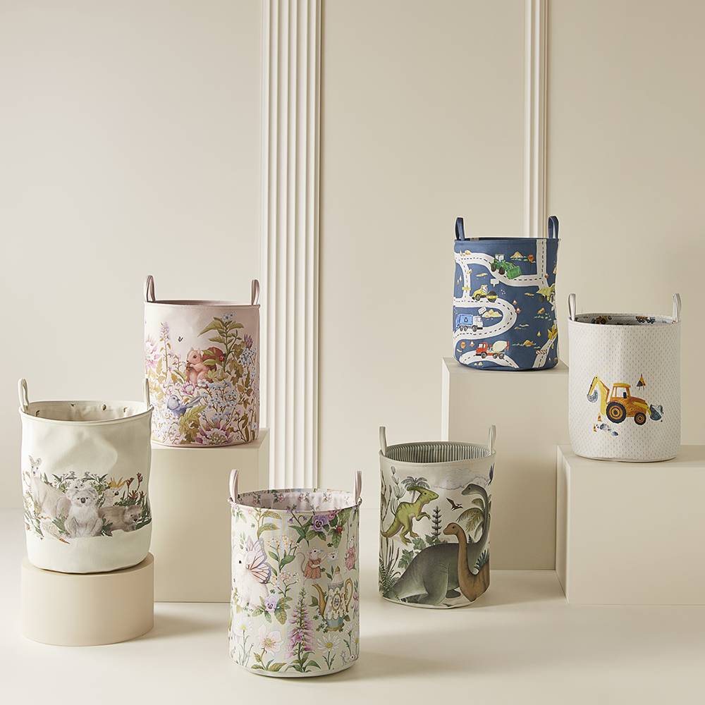 Fleur Harris Woodlands Pink Printed Basket | Adairs