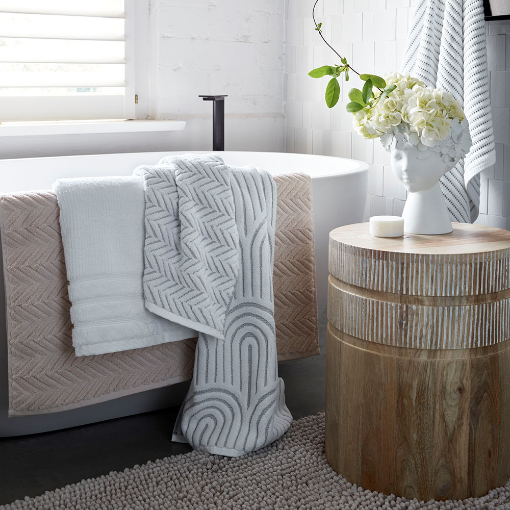White and natural side table store