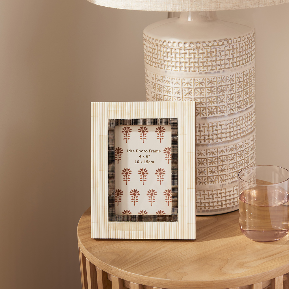 Idra Ivory & Natural Photo Frame | Adairs