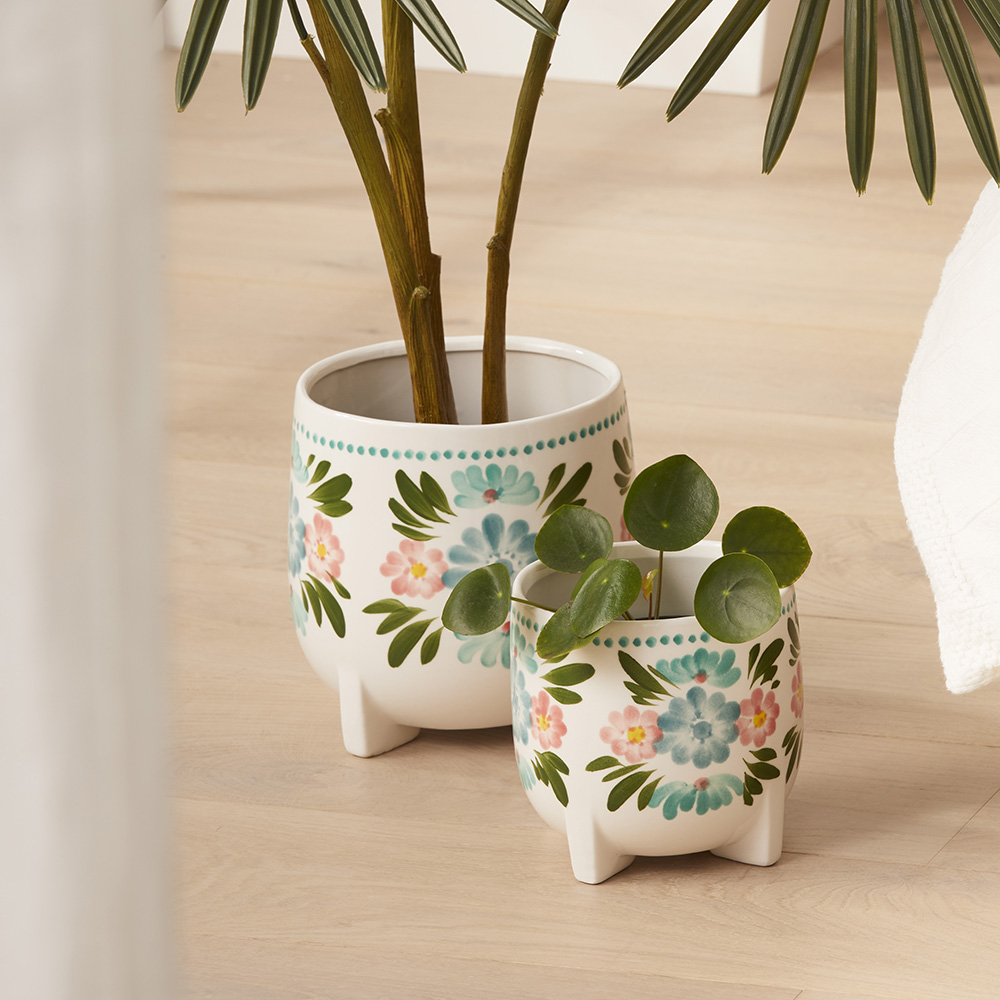 Valentina Multi Hand Painted Pots | Adairs