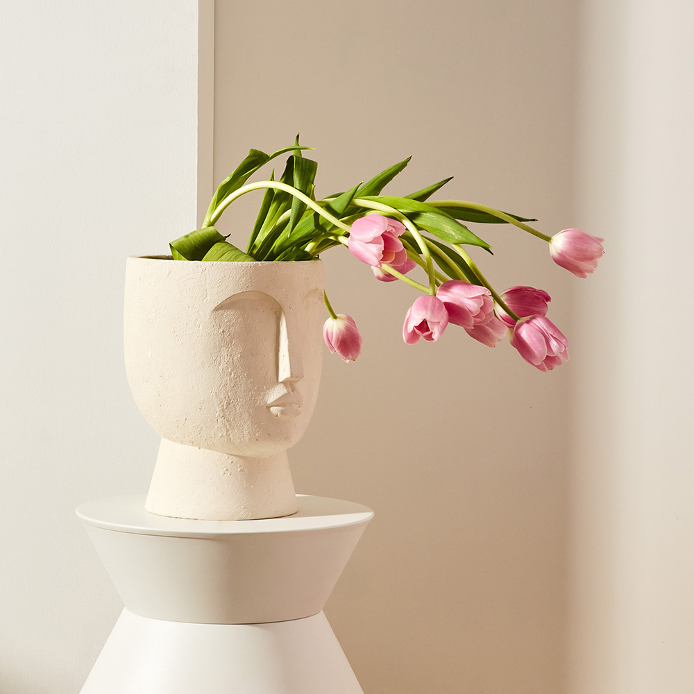 Athena Large White Face Pot | Adairs