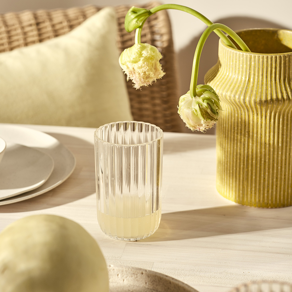 Citron Yellow Ring Vase | Adairs