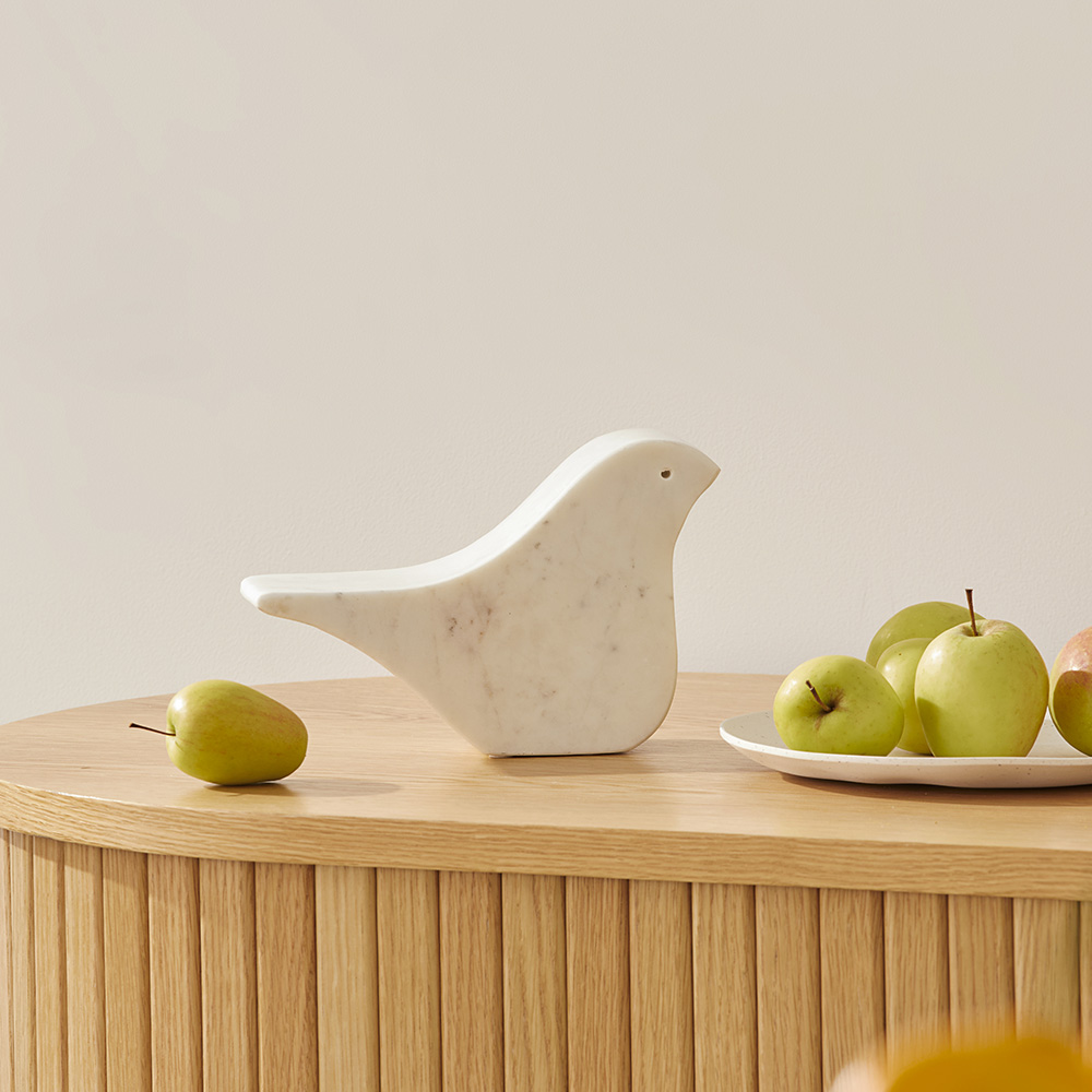 Elba White Marble Bird | Adairs