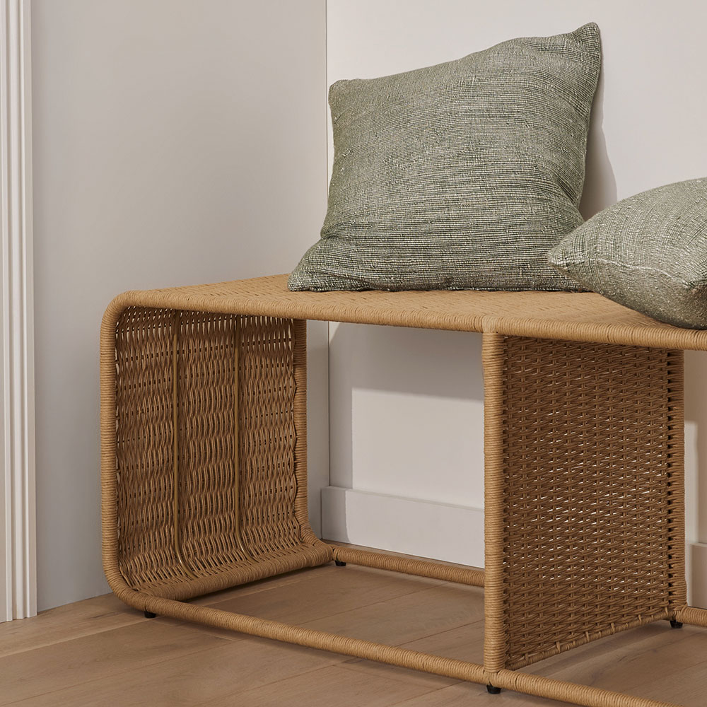 Caspian Green & White Cushion | Adairs