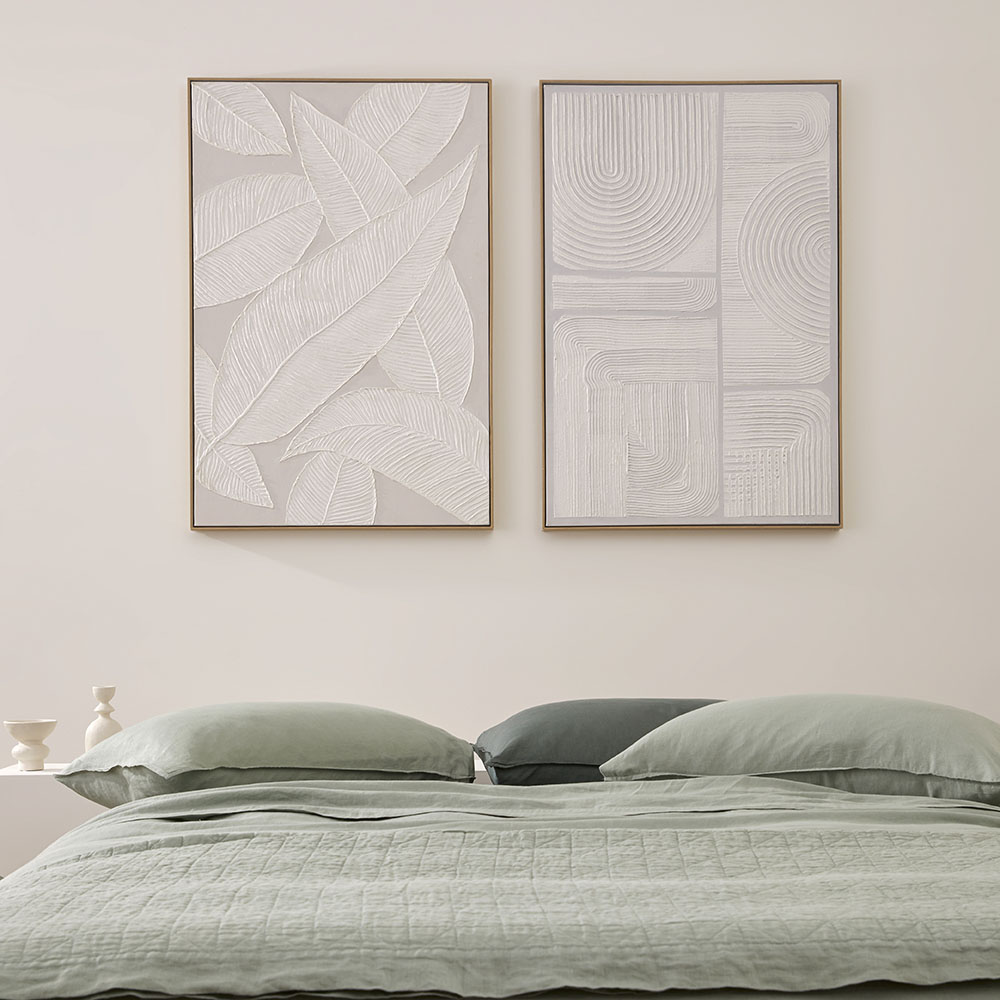 Moma White Modern Canvas | Adairs