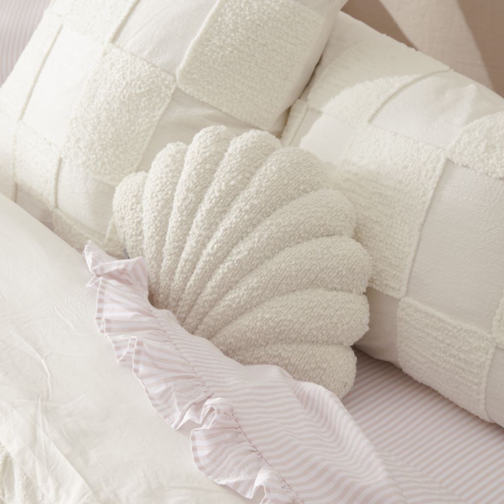 Shell White Boucle Cushion | Adairs
