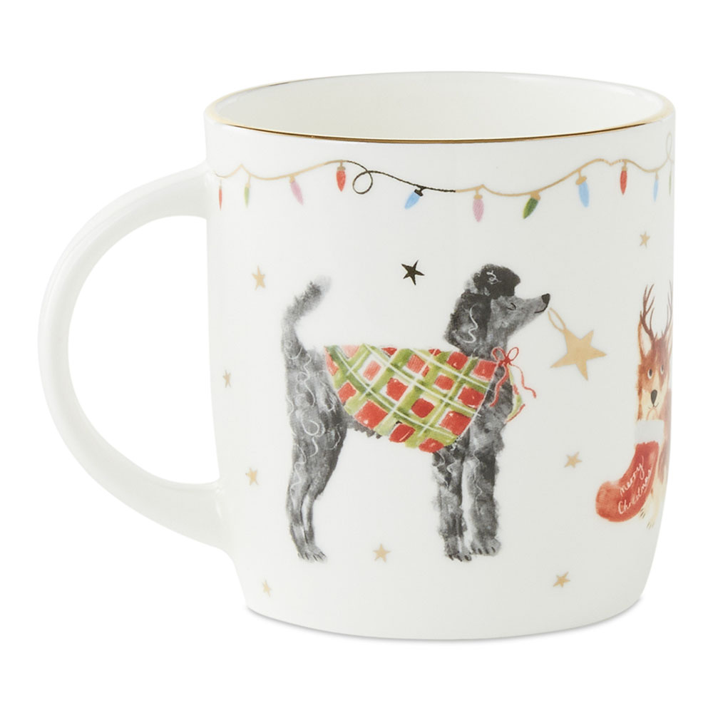 Festive Dogs Multi Christmas Mug | Adairs