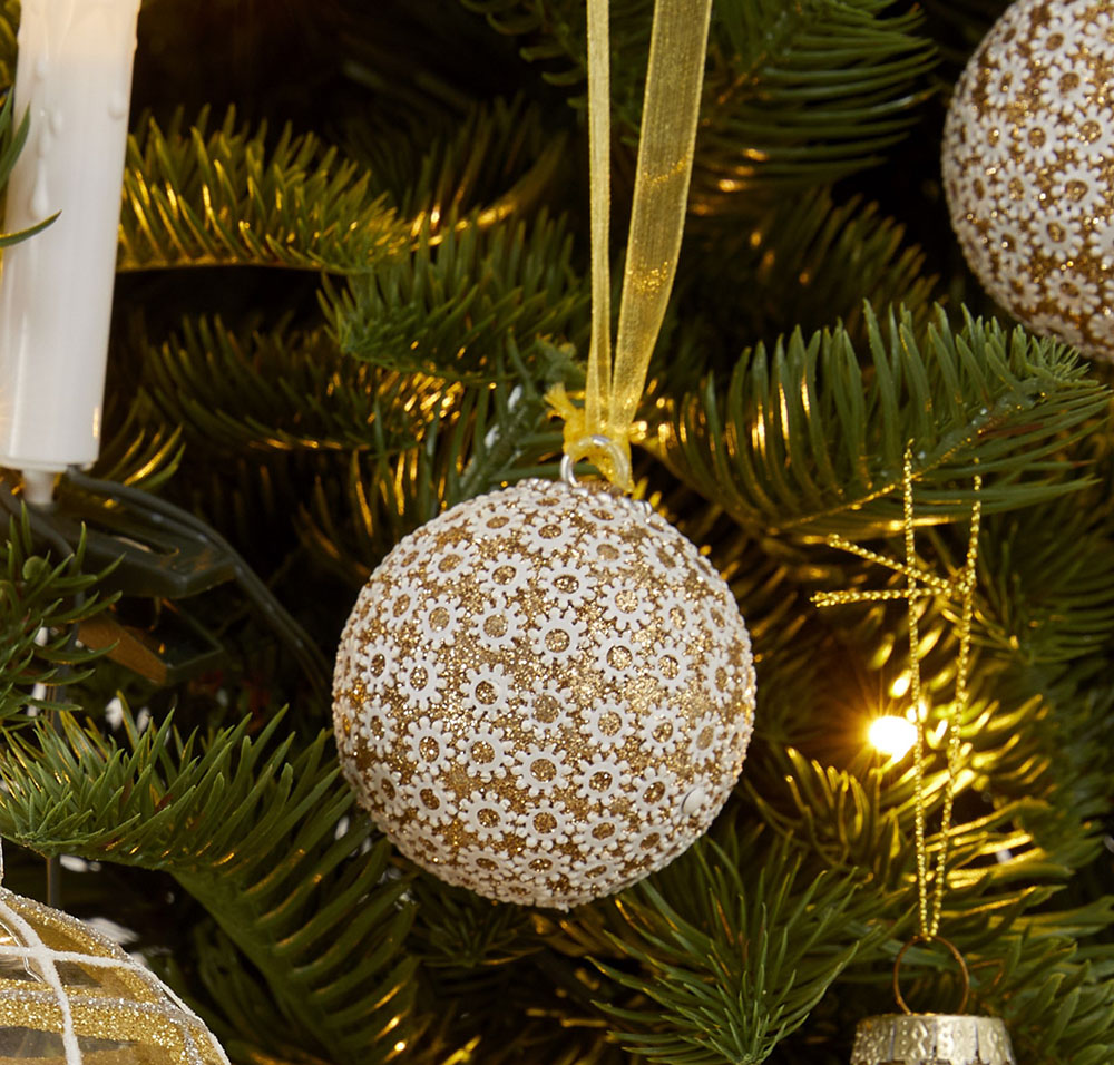 Luxe Daisy Champagne Bauble | Adairs