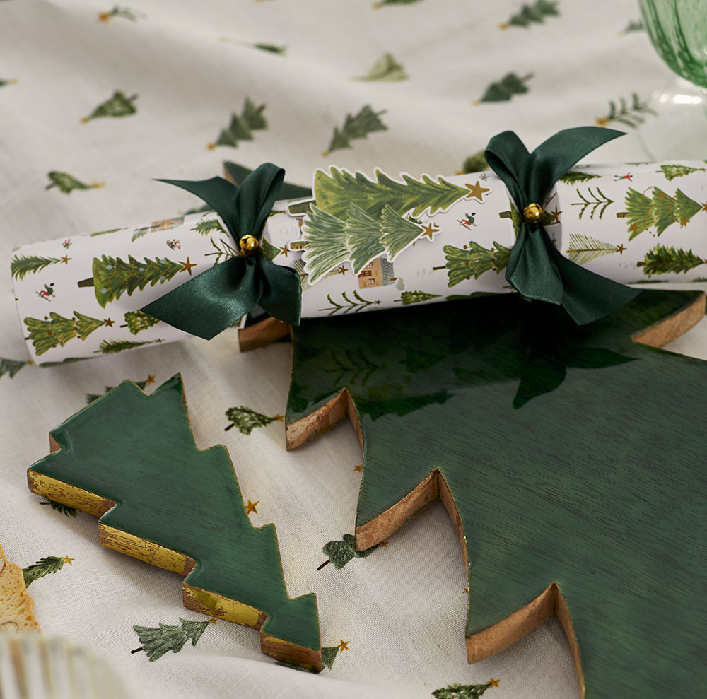 Enamel Green & Gold Timber Tree | Adairs