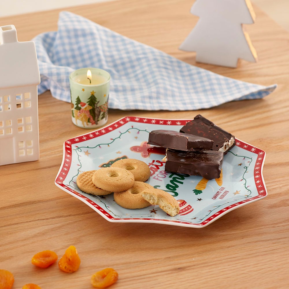 Christmas Multi Treats For Santa Star Plate | Adairs