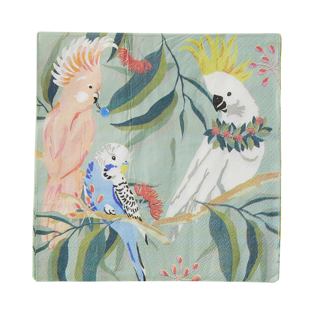 Festive Australian Birds Multi Paper Napkins Pack of 40 | Adairs