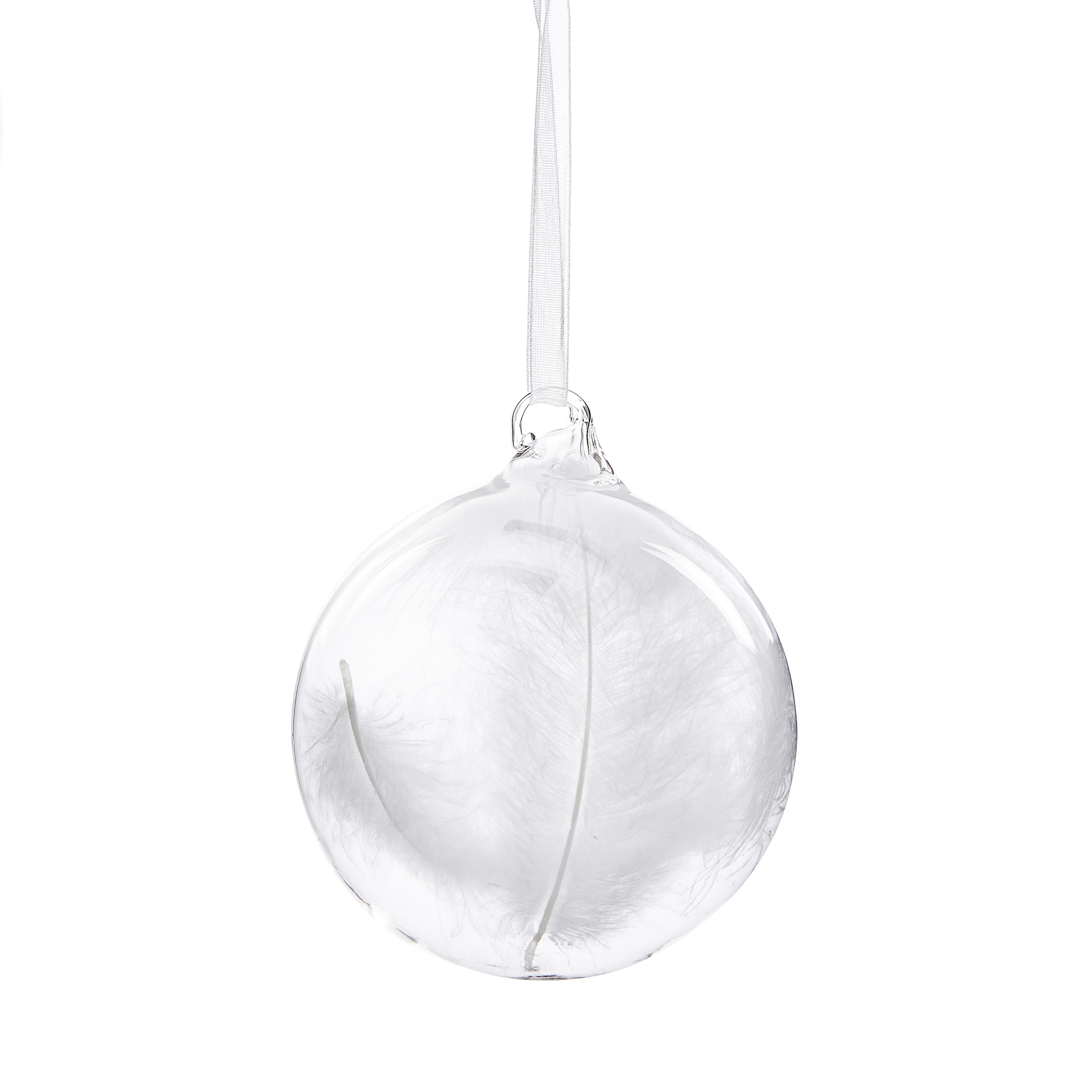 Whimsical Clear Feather Ethereal Bauble | Adairs