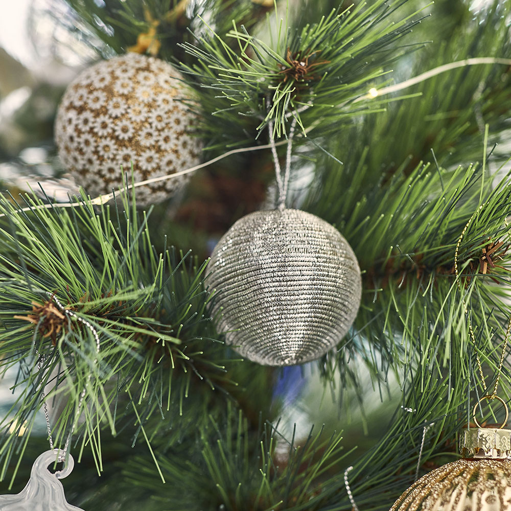 Coil Silver Bauble | Adairs