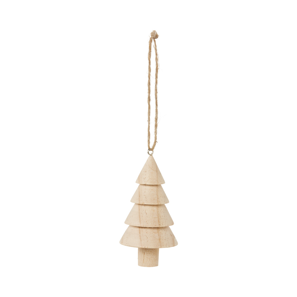 Turned Natural Timber Tree Decoration | Adairs