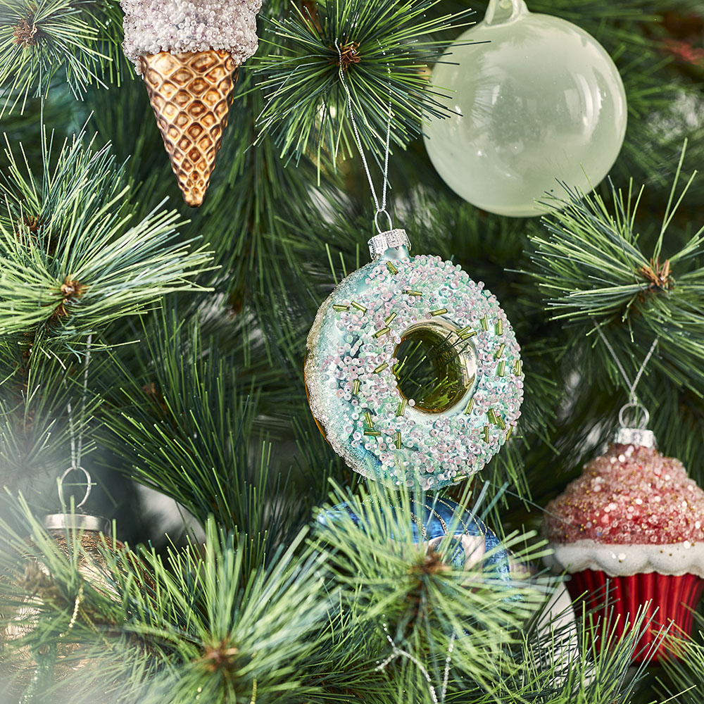 Vintage Aqua Glass Donut | Adairs