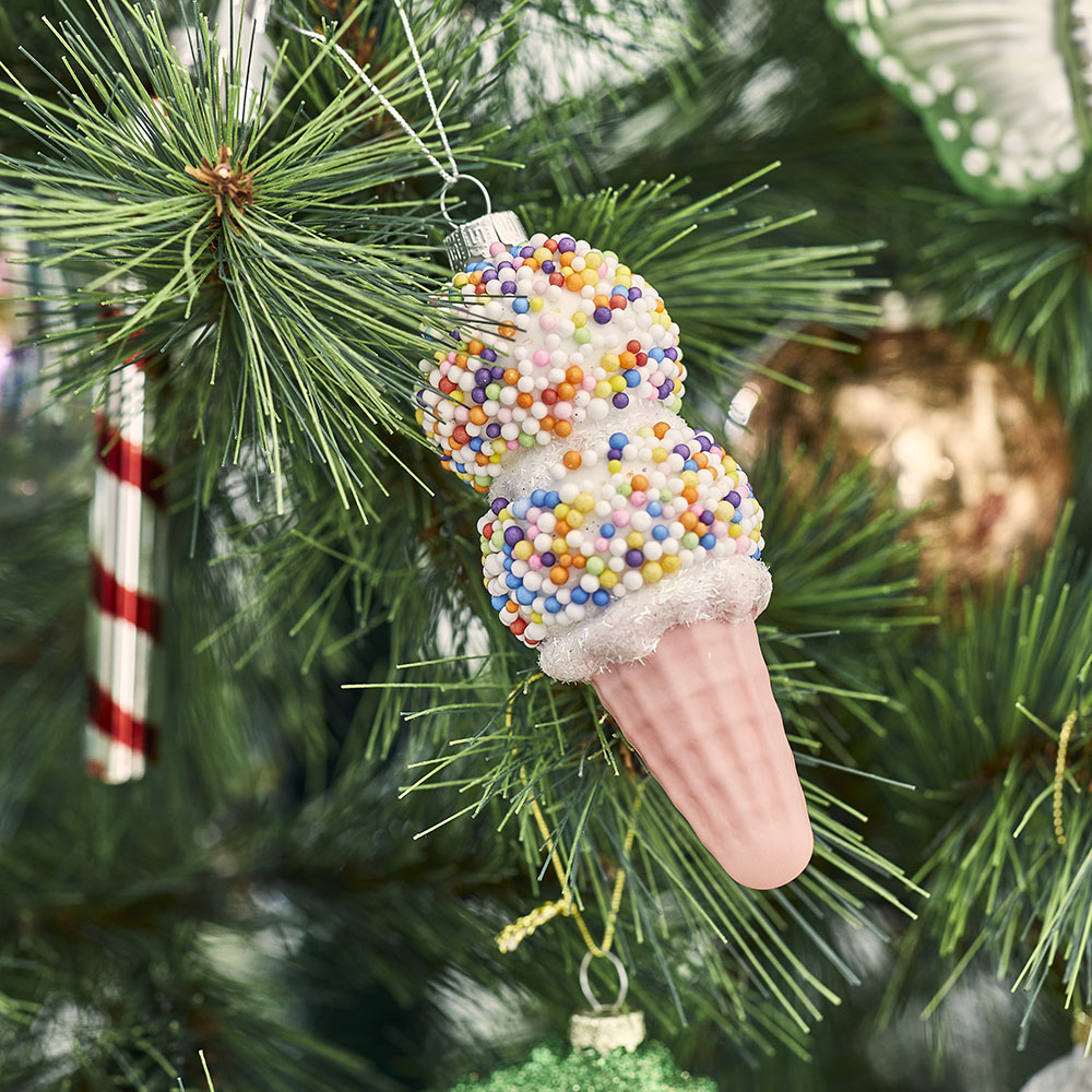 Vintage Glass Freckle Ice Cream Decoration | Adairs
