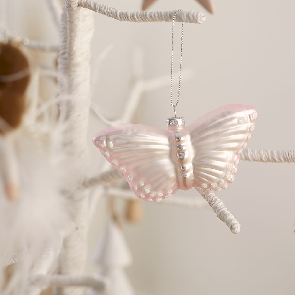 Vintage Pink Glass Butterfly | Adairs