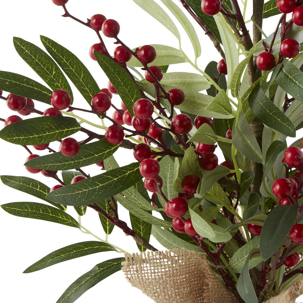 Berry Leaf Red & Green Luxe Tree | Adairs