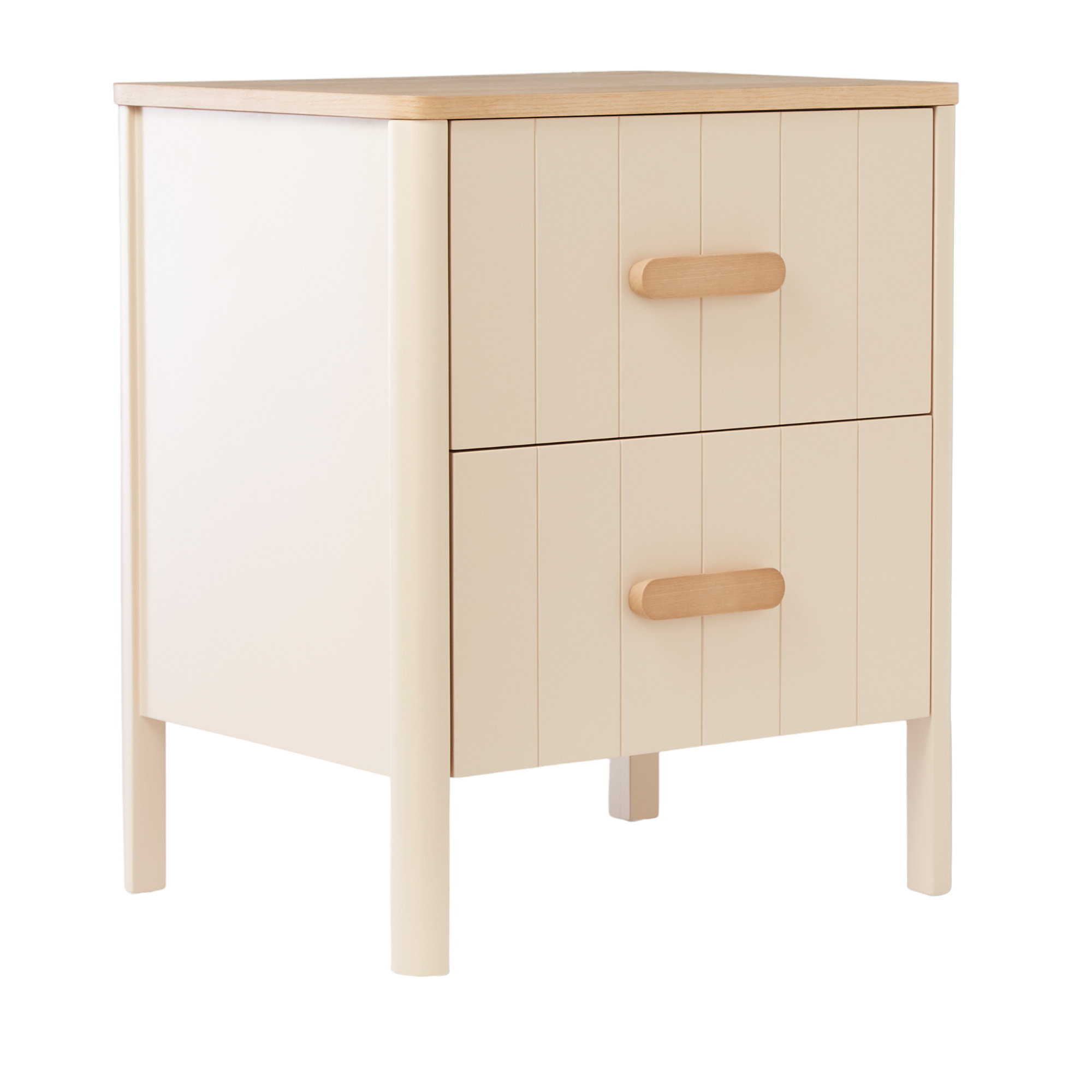 Harley Almond Bedside Table | Adairs