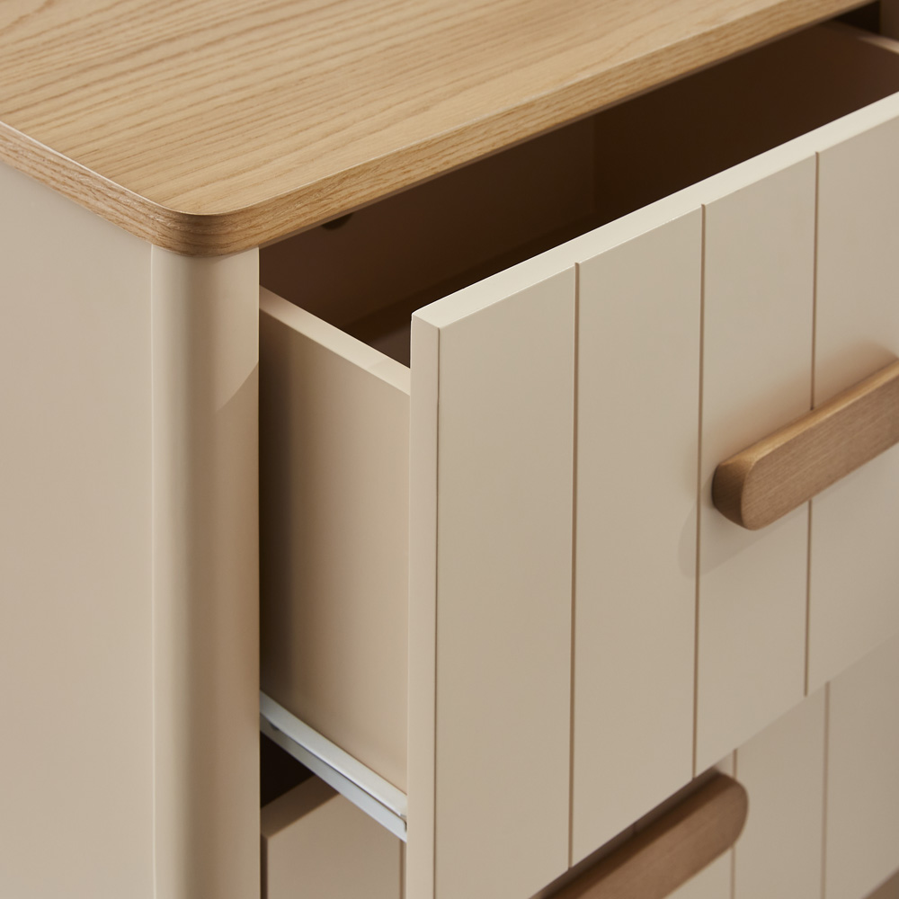 Harley Almond Bedside Table | Adairs