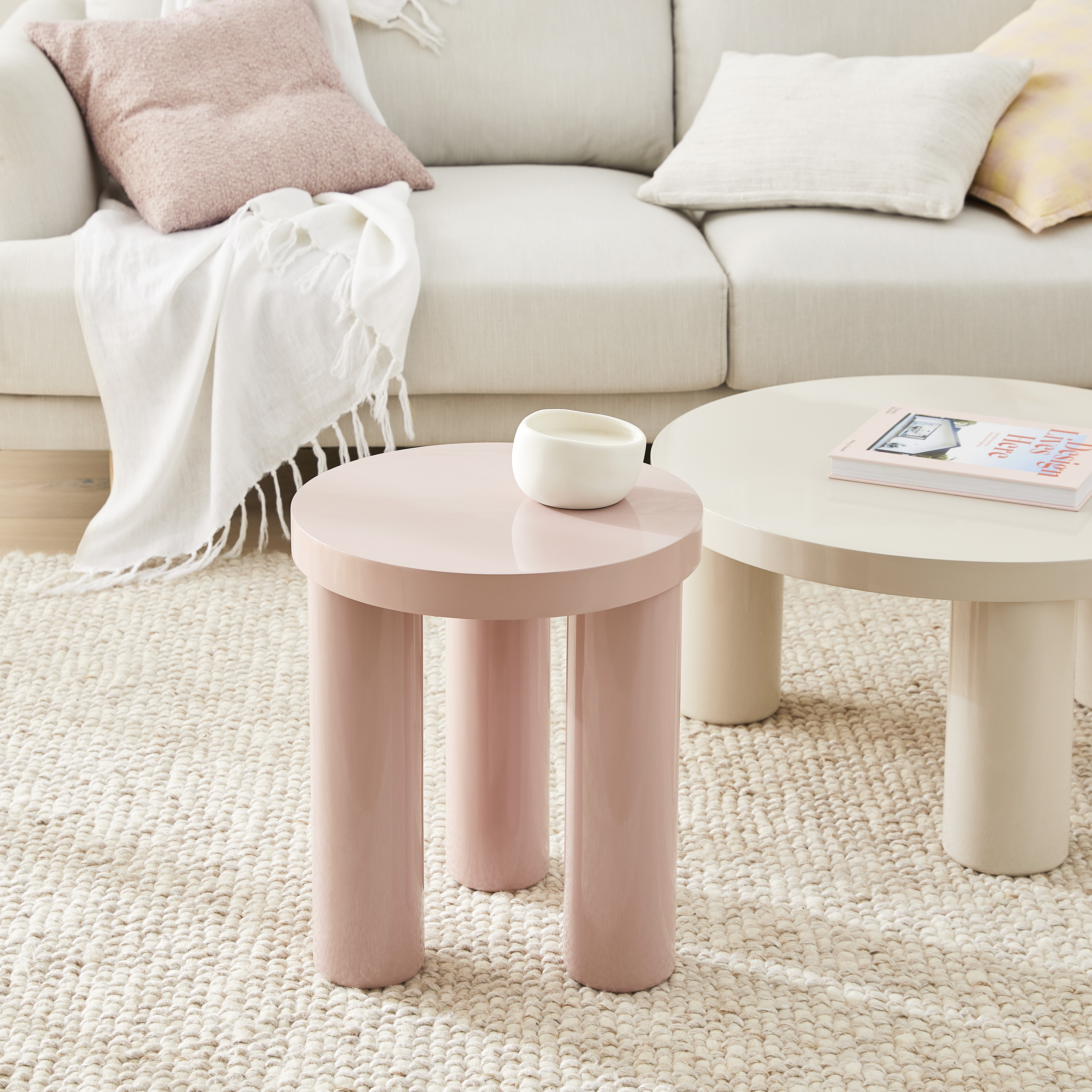 Cygnet Lilac Side Table | Adairs
