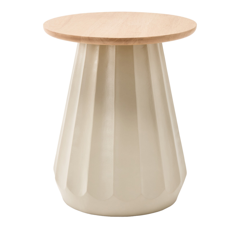 Neave Stone & Natural Side Table | Adairs