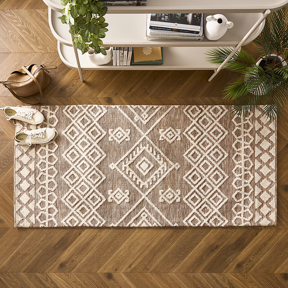 Ohio Terracotta Aztec Rug Runner | Adairs