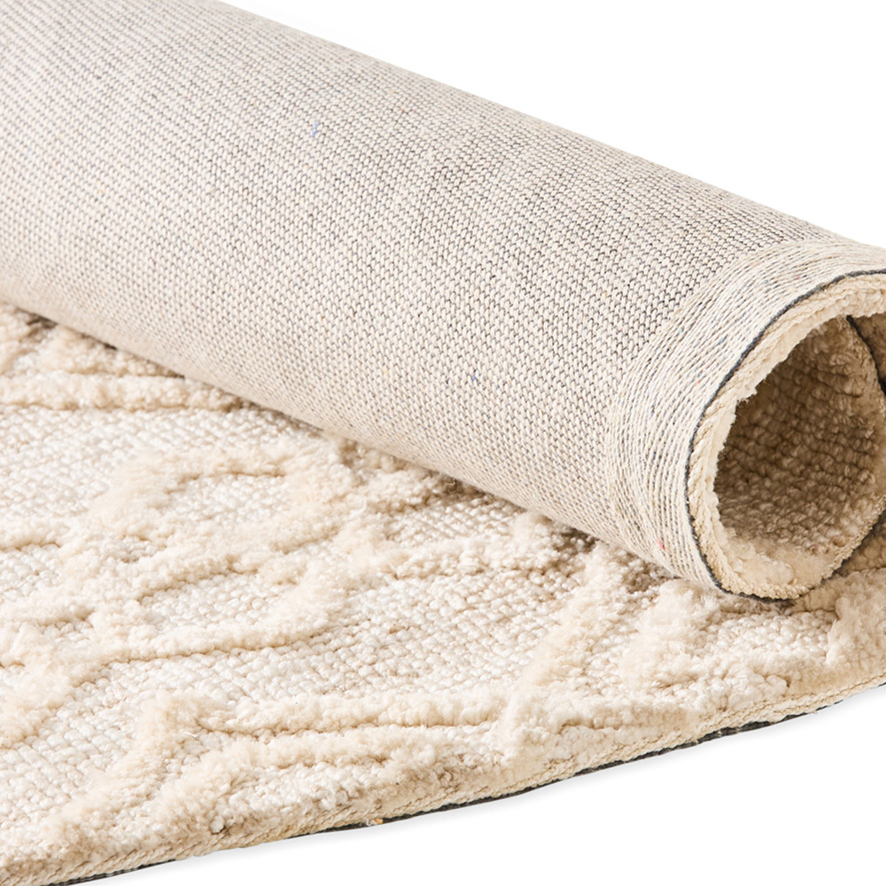 Ohio Natural Marle Round Rug | Adairs