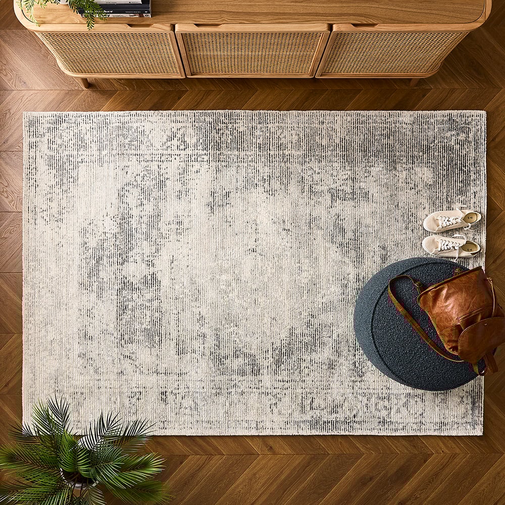River Stone Blue Rug | Adairs