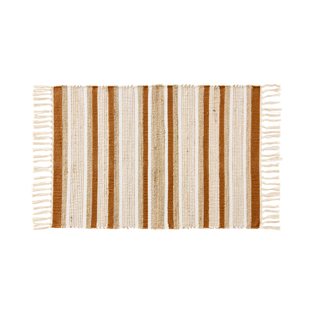 Henrietta Amber & Natural Stripe Indoor Mat | Adairs
