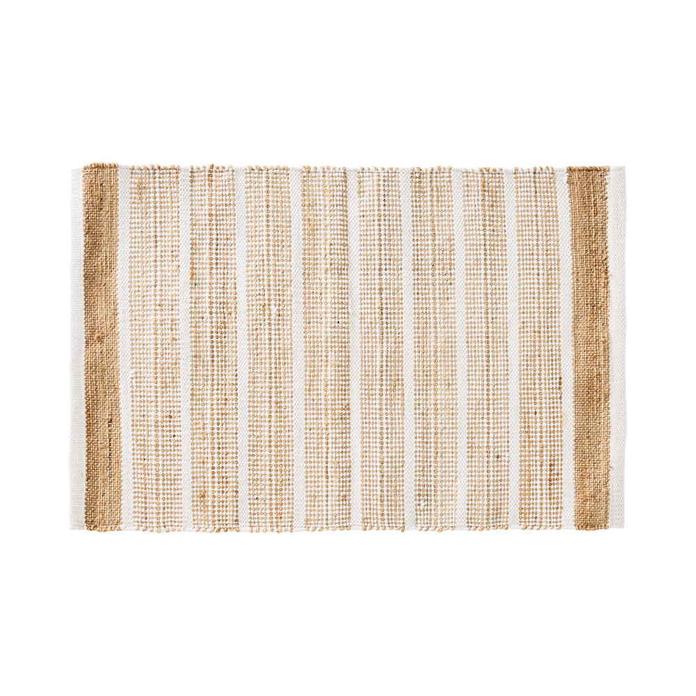 Henrietta Natural & White Stripe Indoor Mat | Adairs