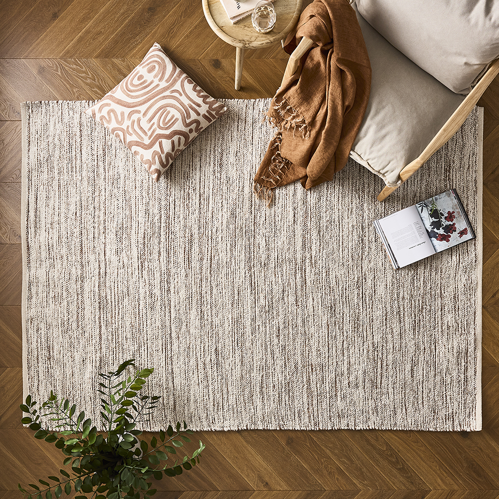 Jones Cream & Caramel Rug | Adairs
