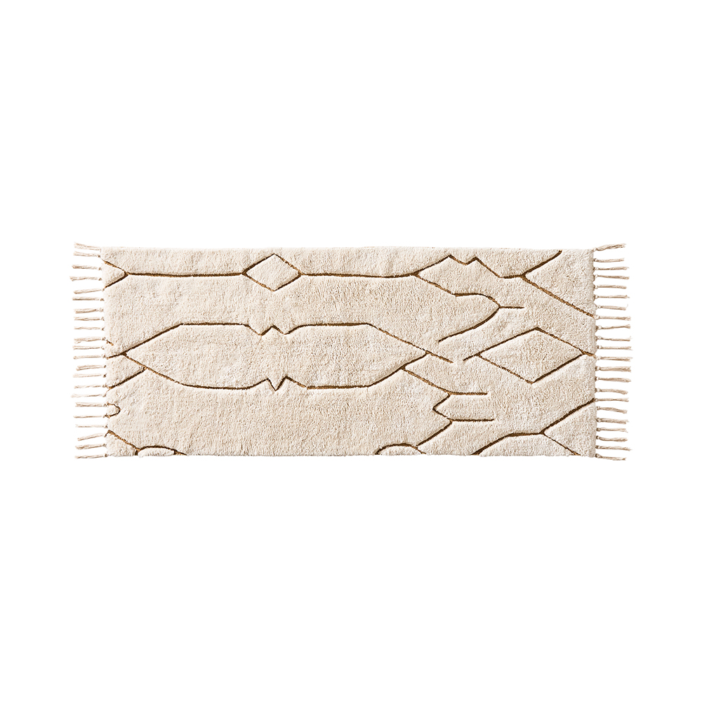 Caledonia Natural & Tobacco Rug Runner | Adairs