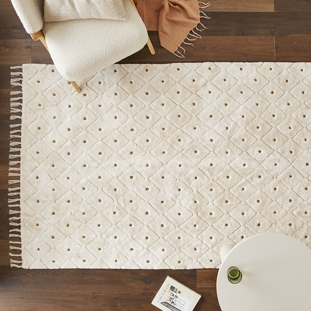 Freya Natural & Tobacco Rug | Adairs