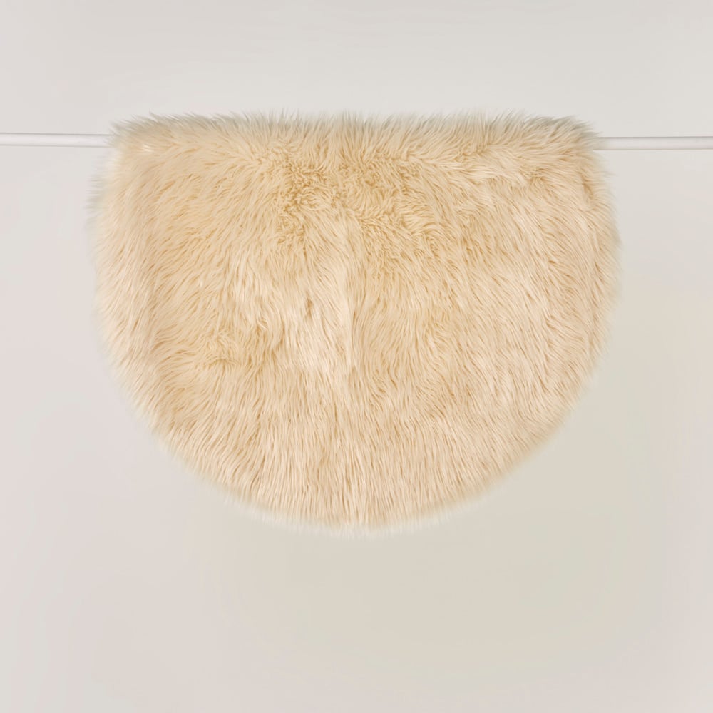 Ivory Round Polar Rug | Adairs