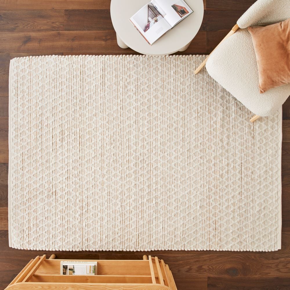 Avery Natural & White Rug | Adairs
