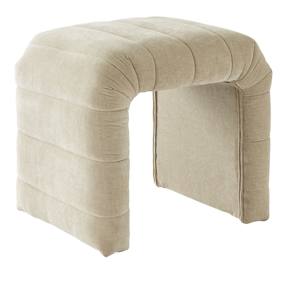 Carson Natural Ottoman | Adairs