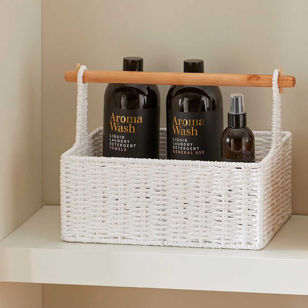 Kendrick White Shelf Storage Basket | Adairs