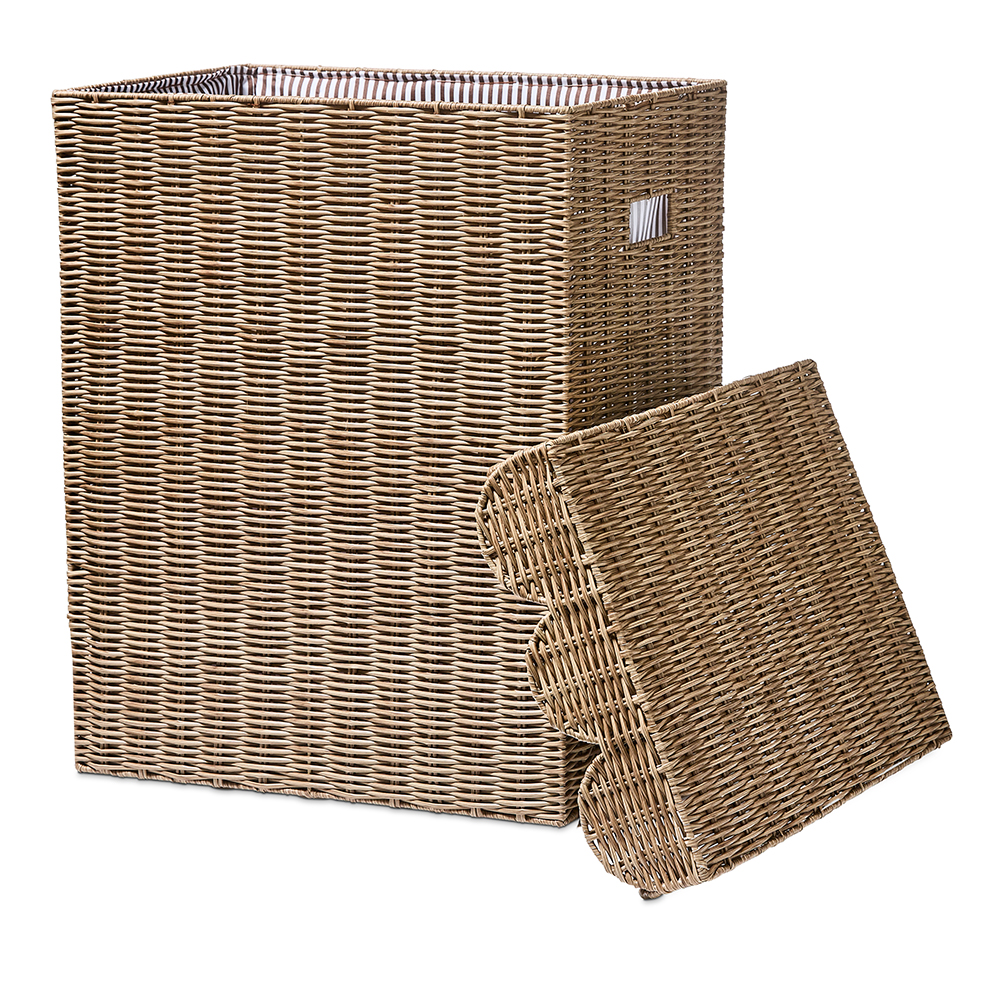 Scalloped Natural Laundry Basket | Adairs