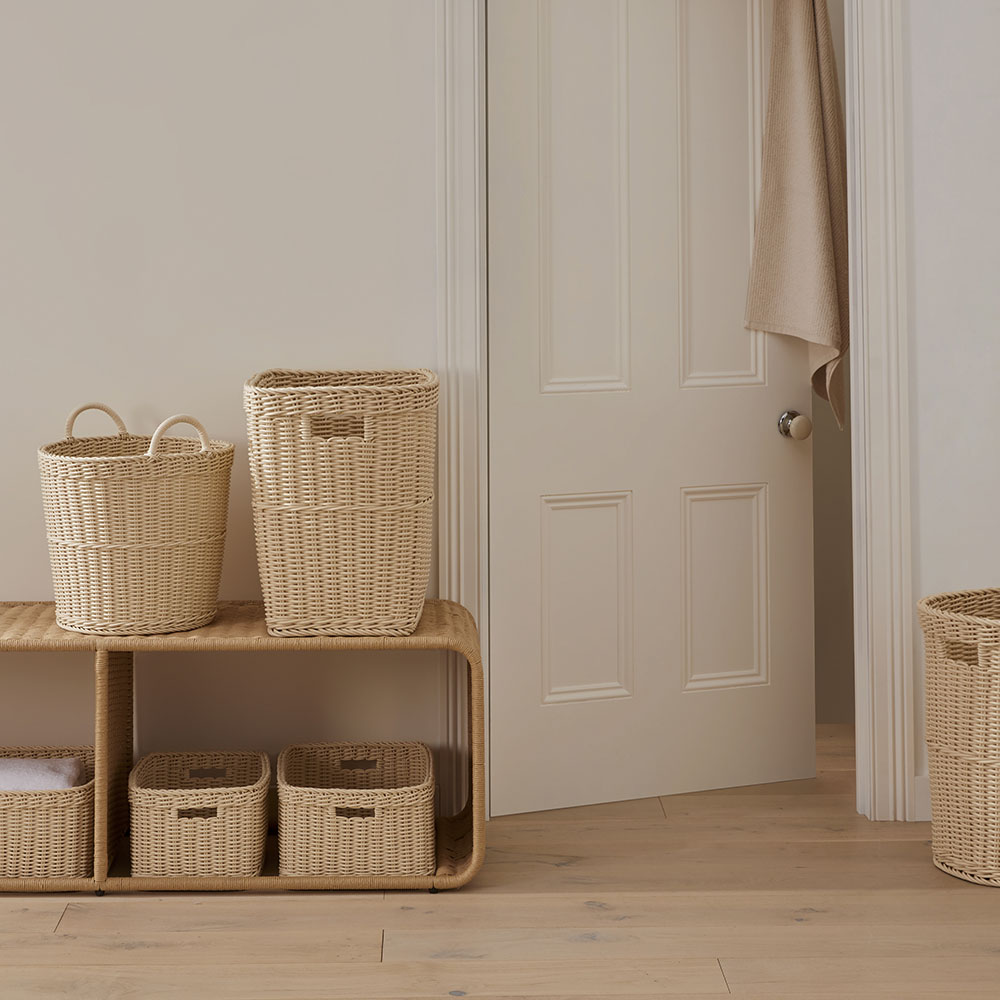 Ren White Laundry Baskets | Adairs