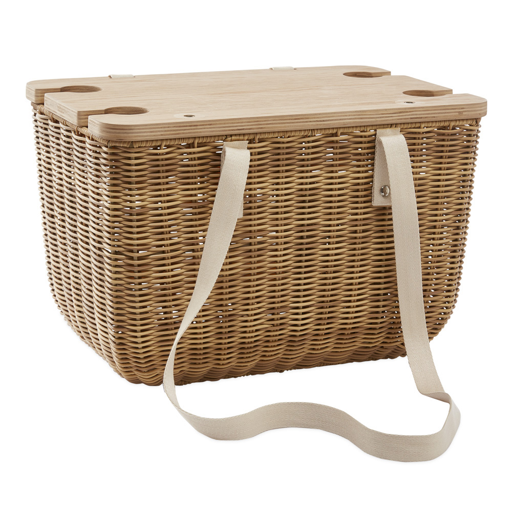 Rosie Natural Rectangle Picnic Basket | Adairs
