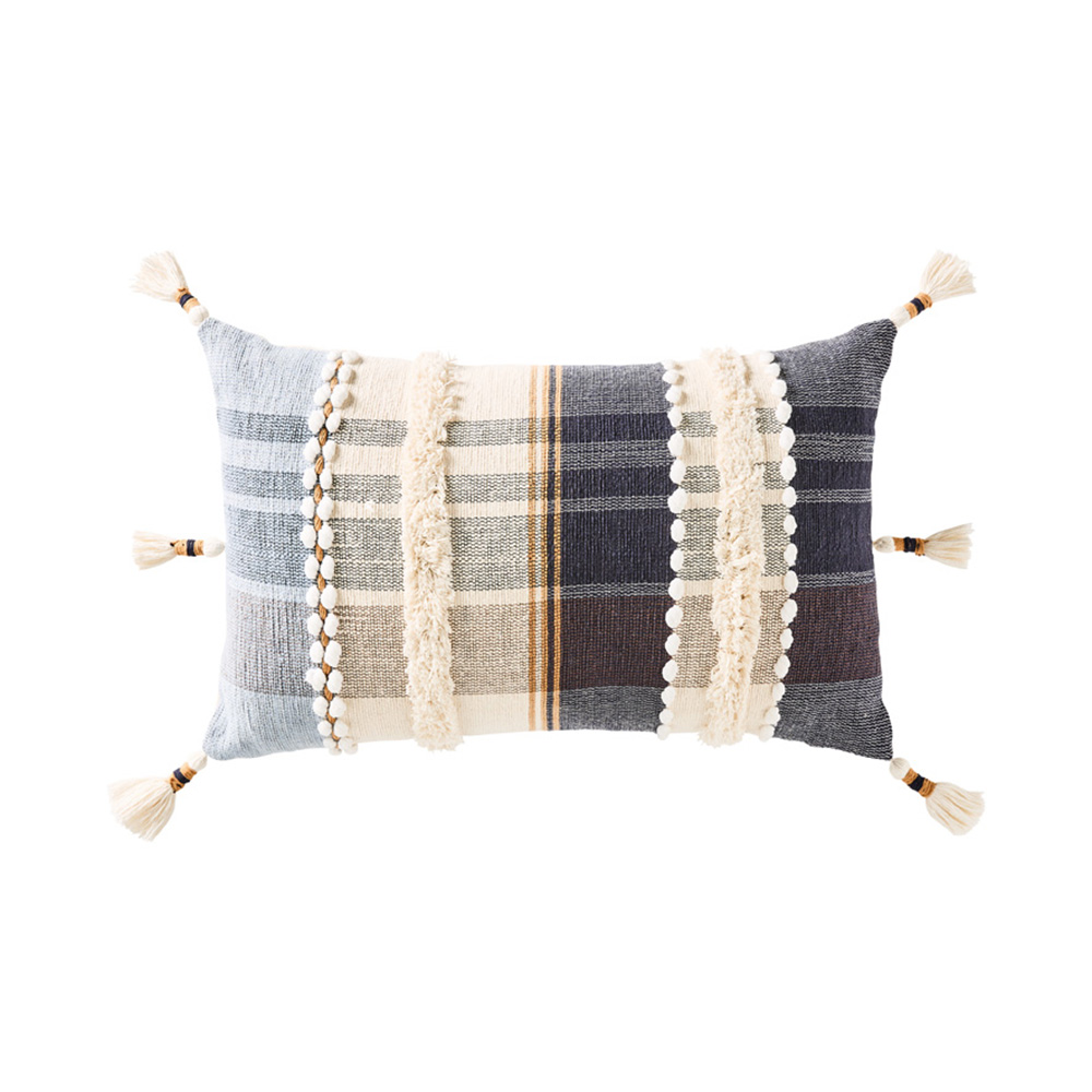 Connecticut Blue Check Cushion | Homewares | Adairs
