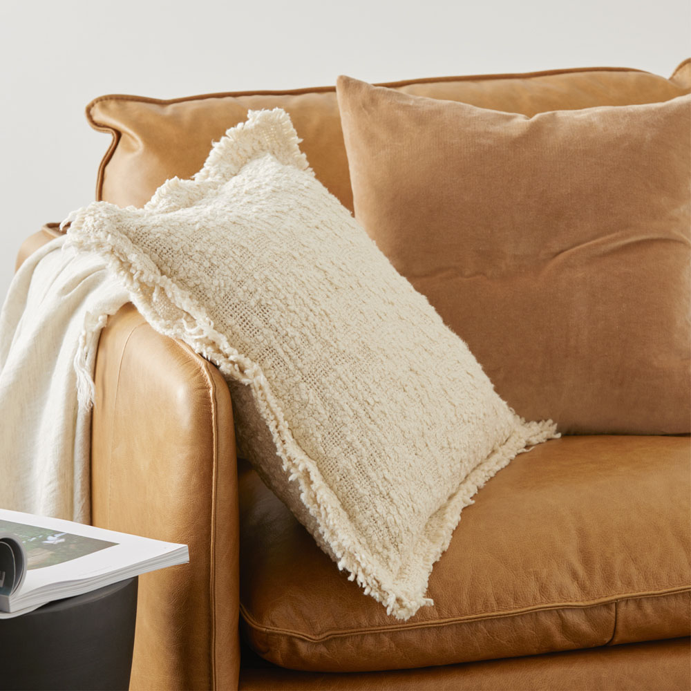 Leiden Natural Boucle Cushion | Adairs