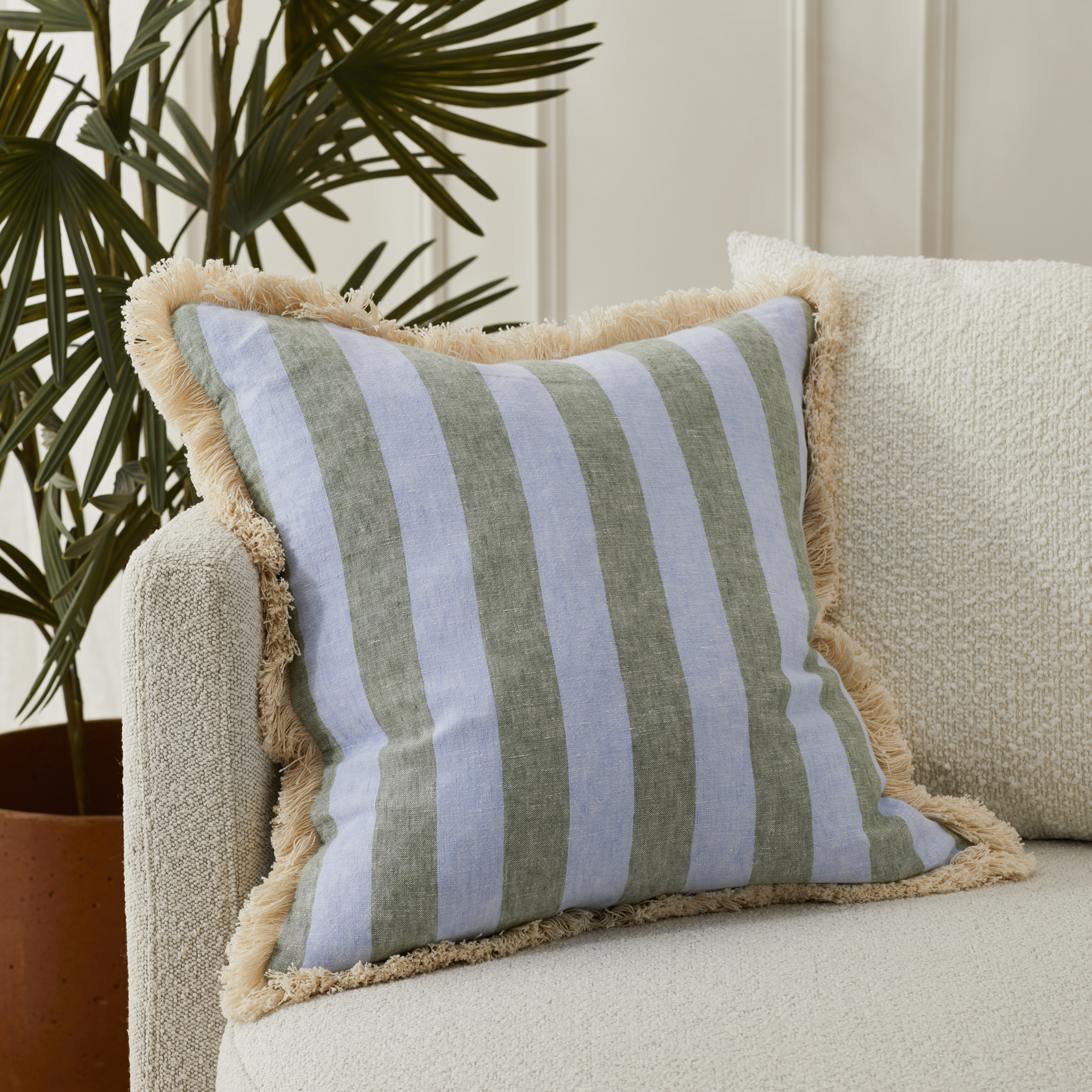 Lillie Pacific Blue & Garden Grove Cushion | Adairs