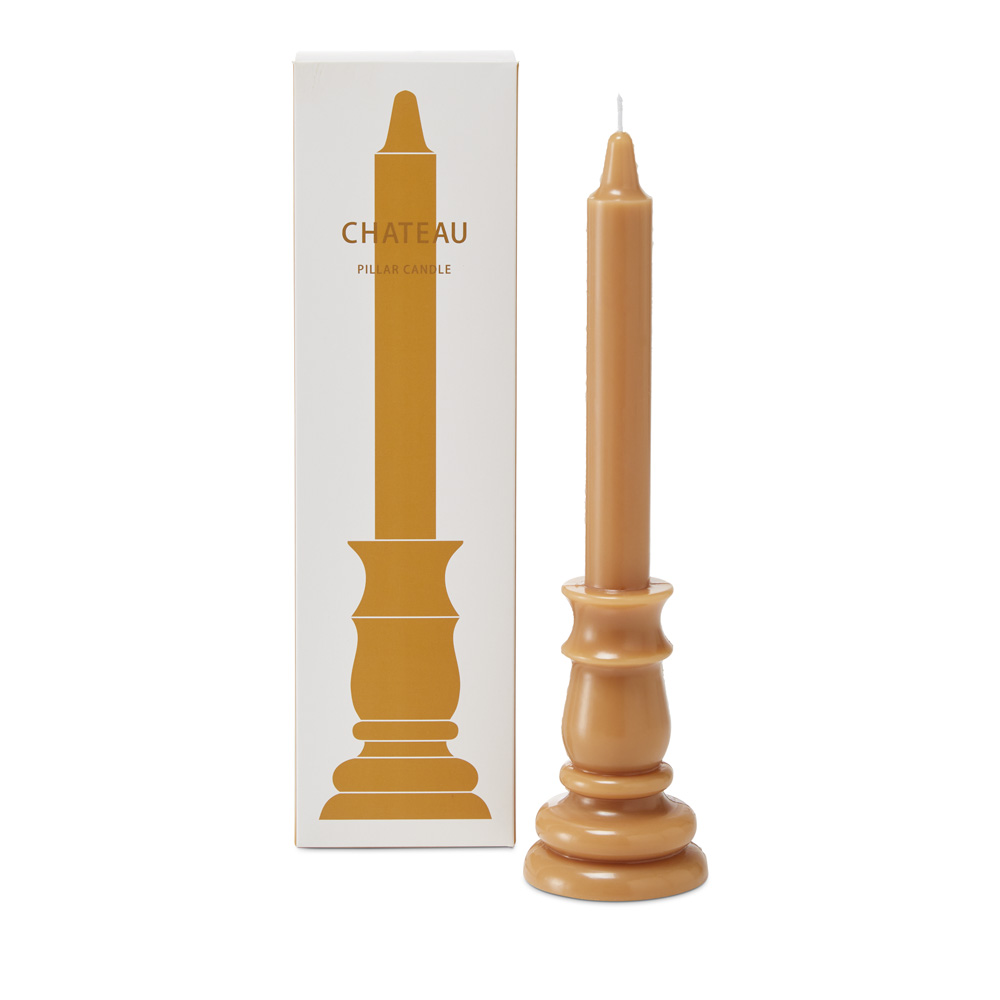 Chateau Mustard Pillar Candle | Adairs